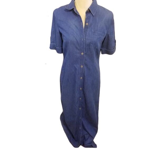 Talbots | Dresses | Talbots Jean Denim Button Down Maxi Dress | Poshmark